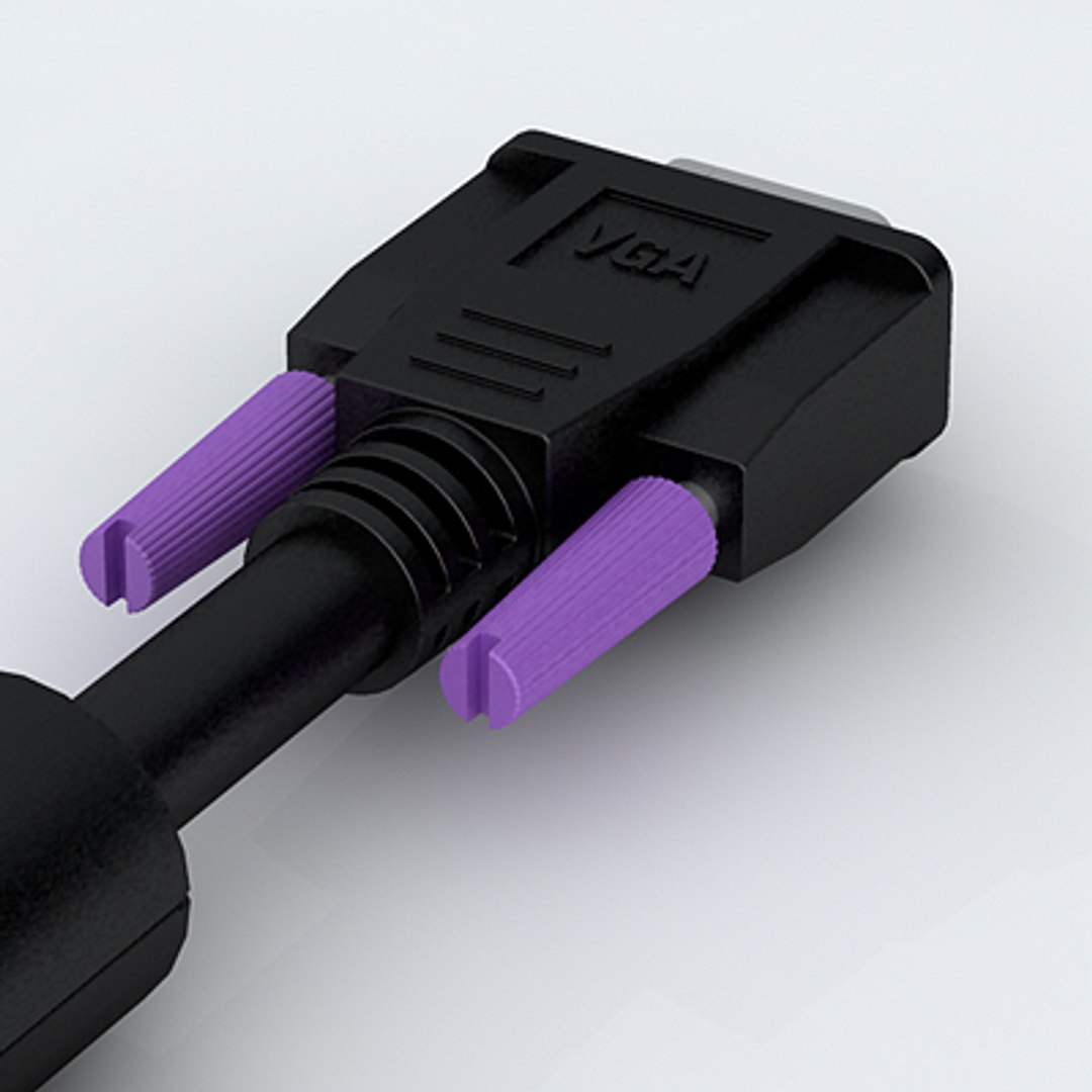 Vga Cable Jack 3d 3ds
