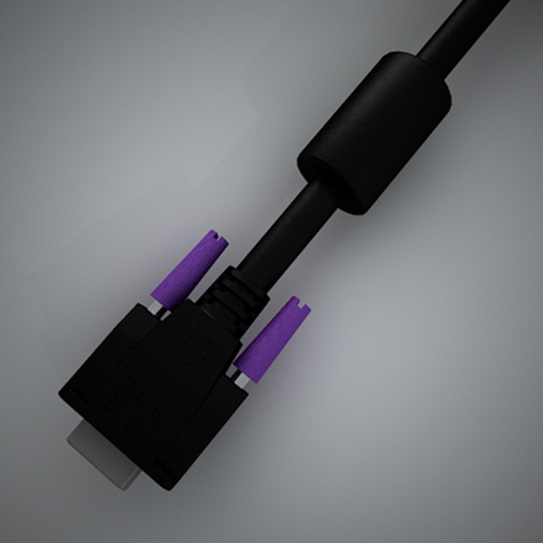 Vga Cable Jack 3d 3ds