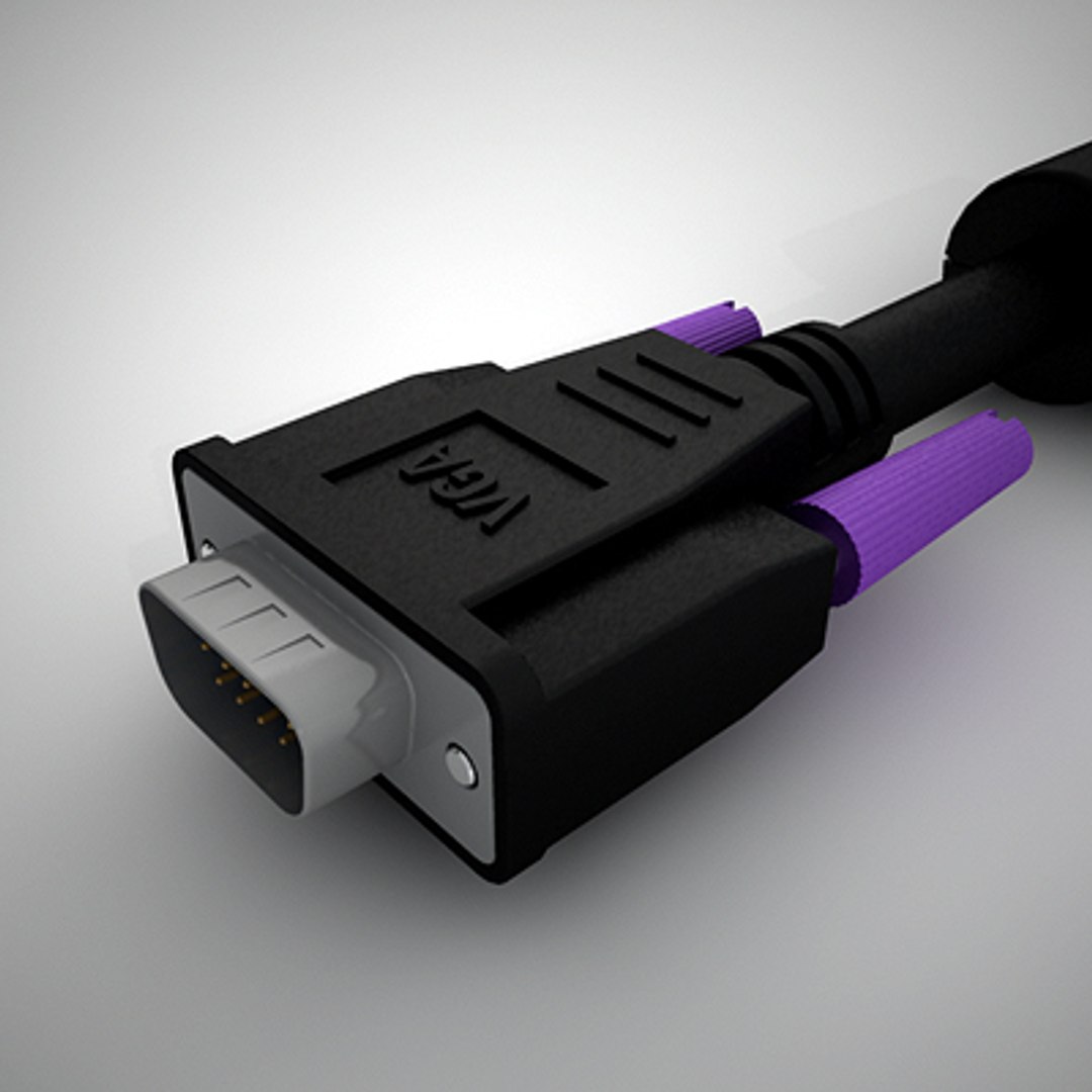 Vga Cable Jack 3d 3ds
