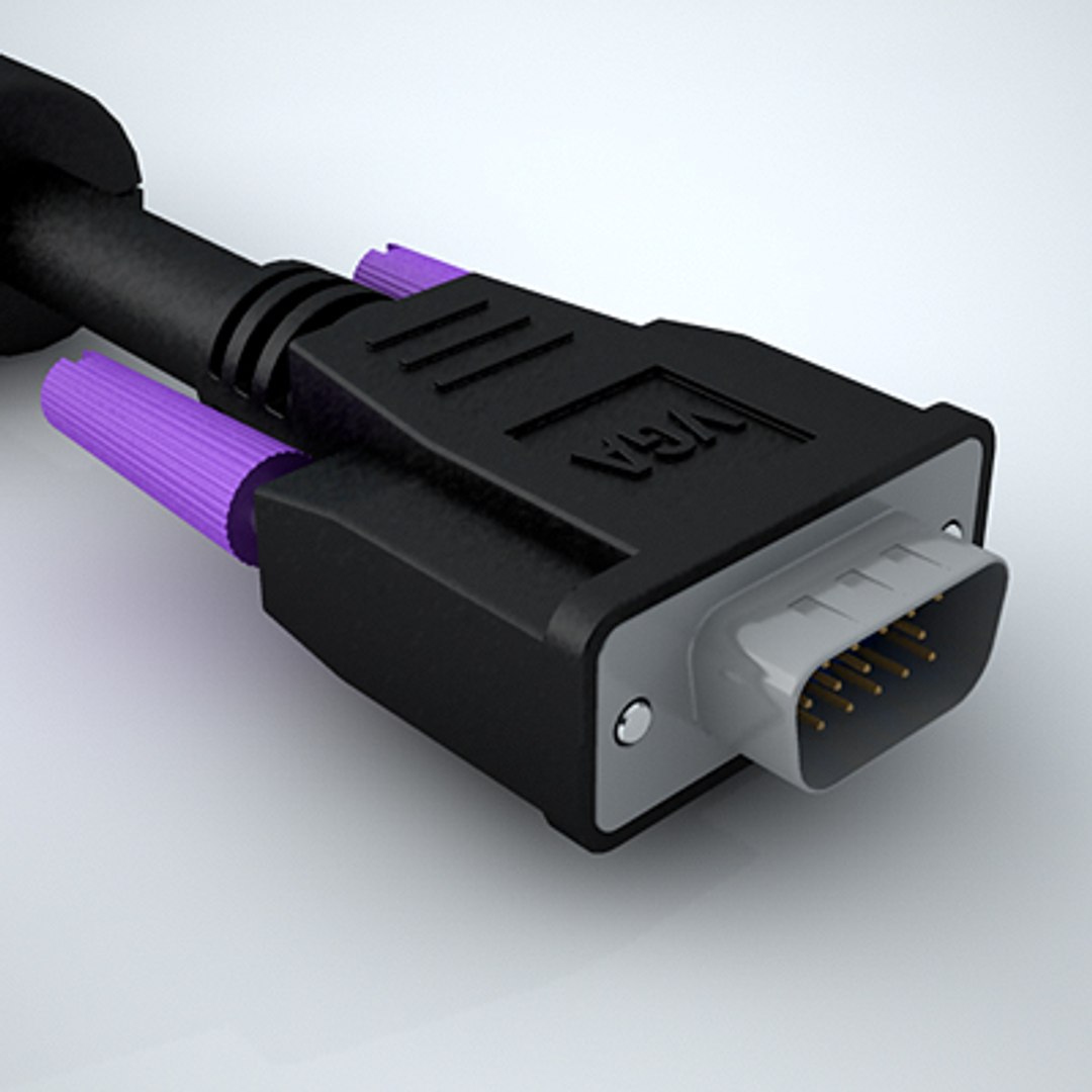 Vga Cable Jack 3d 3ds