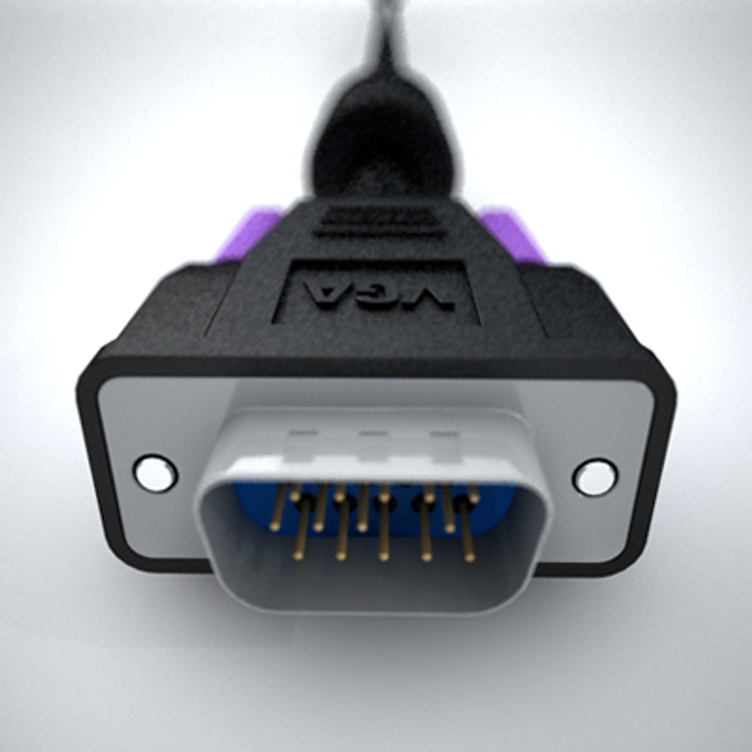 Vga Cable Jack 3d 3ds