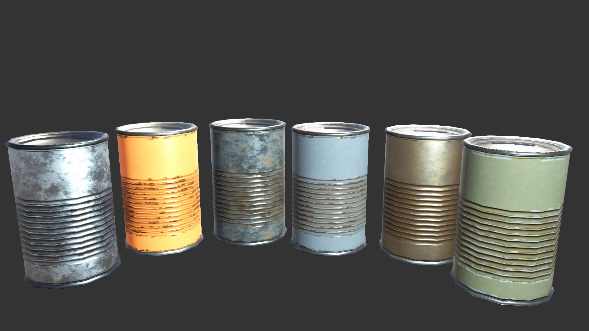 3D Rusty Old Food Cans - TurboSquid 1163607