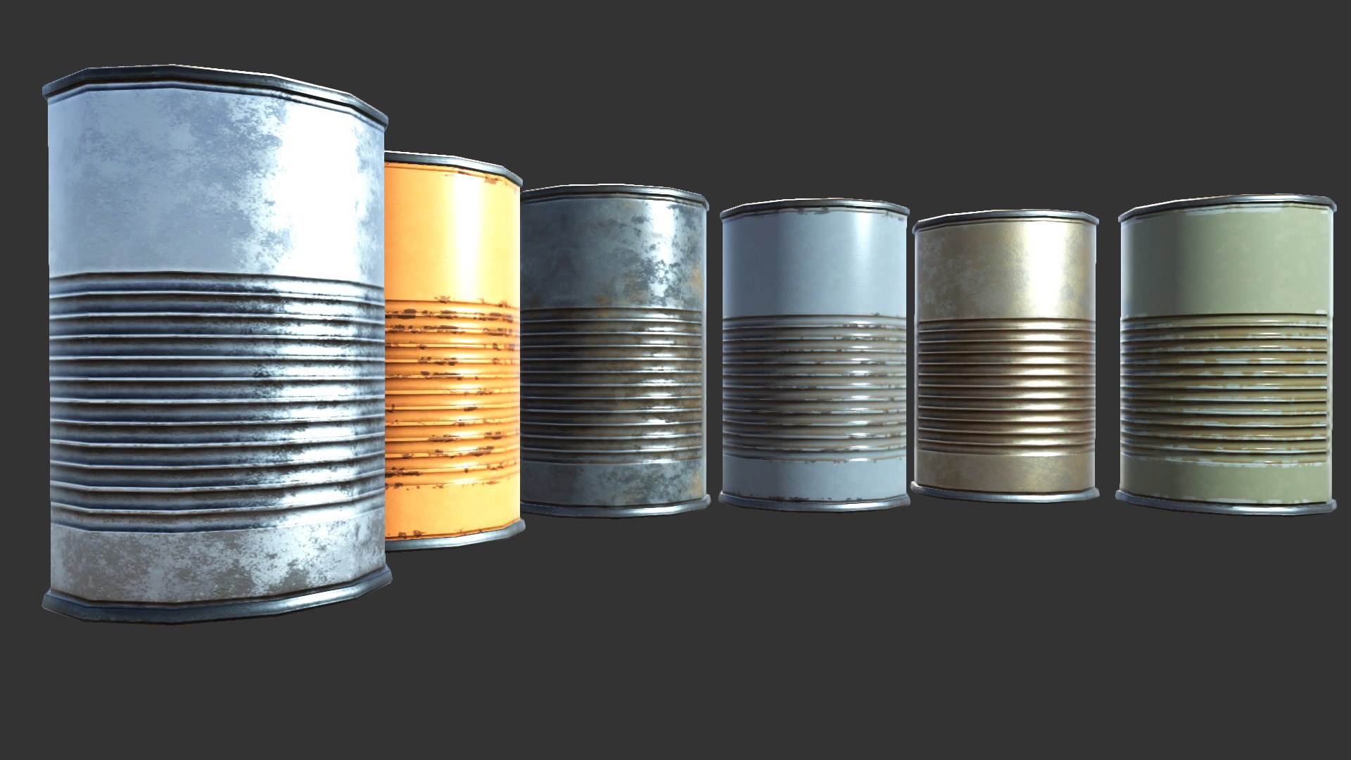 3D Rusty Old Food Cans - TurboSquid 1163607