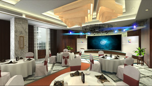 3D Banquet Hall Event Hall - TurboSquid 1856605