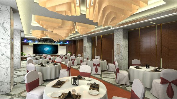 3D Banquet Hall Event Hall - TurboSquid 1856605
