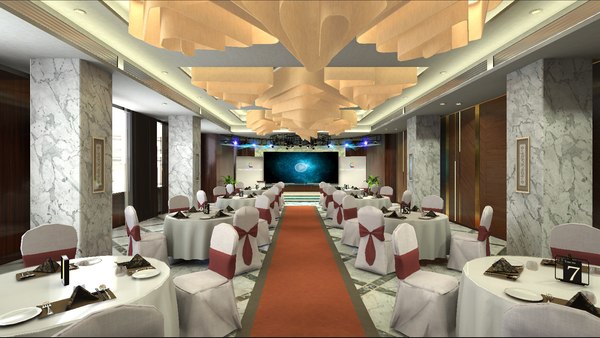 3D Banquet Hall Event Hall - TurboSquid 1856605