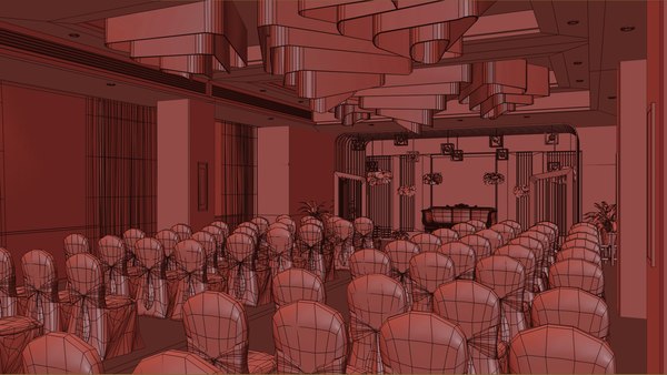 3D Banquet Hall Event Hall - TurboSquid 1856605