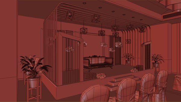 3D Banquet Hall Event Hall - TurboSquid 1856605