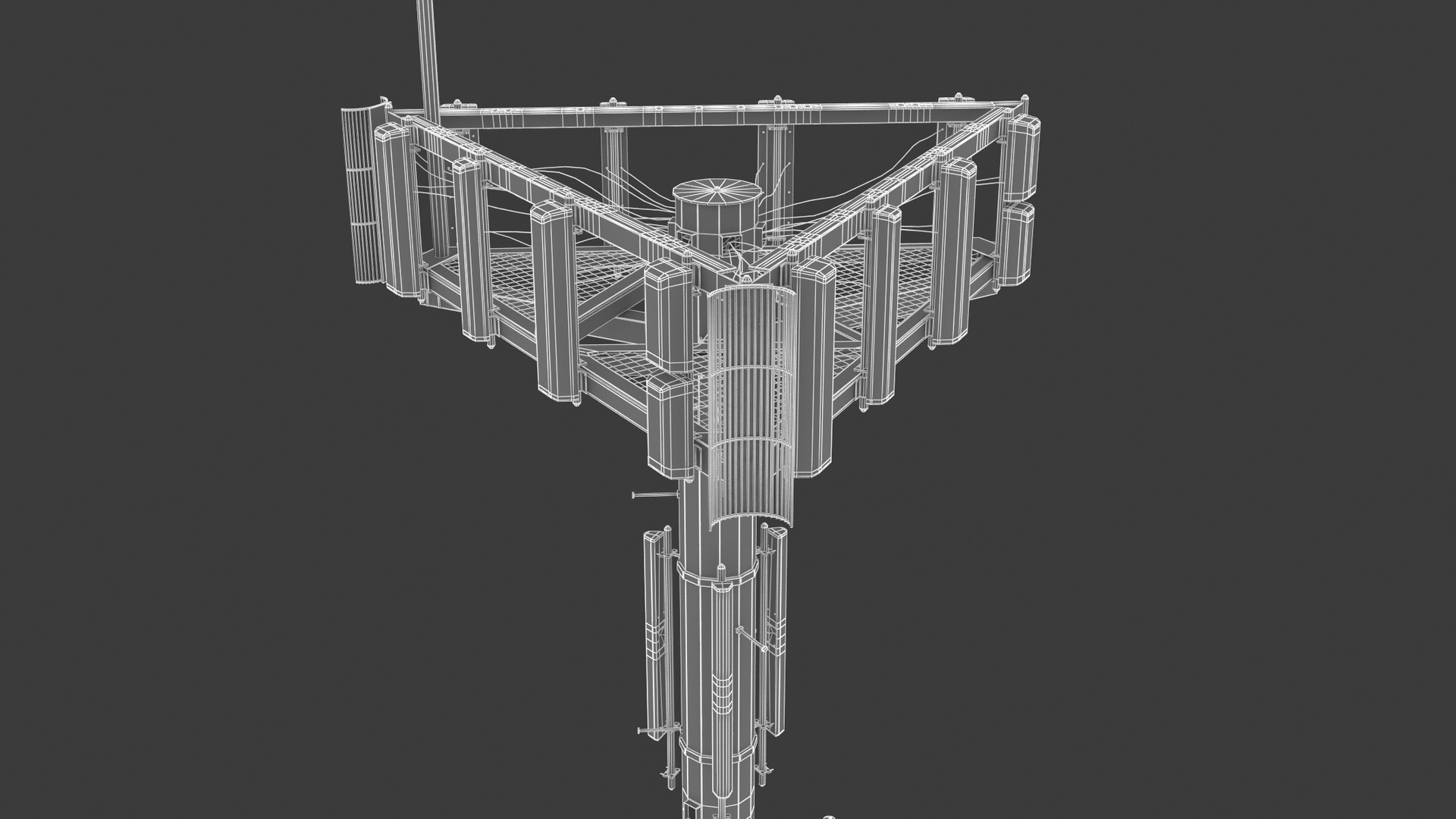 3D Telecommunication Tower Communication Model - TurboSquid 1670058
