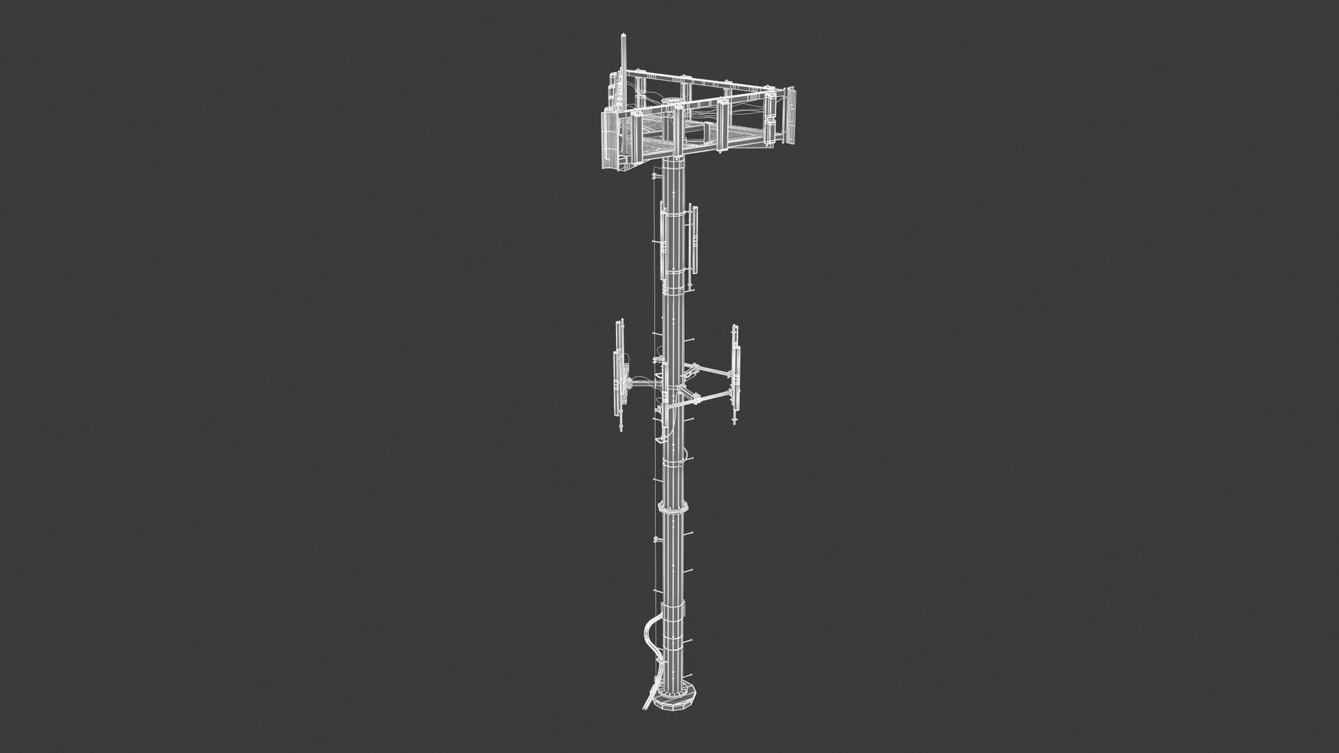 3D Telecommunication Tower Communication Model - TurboSquid 1670058