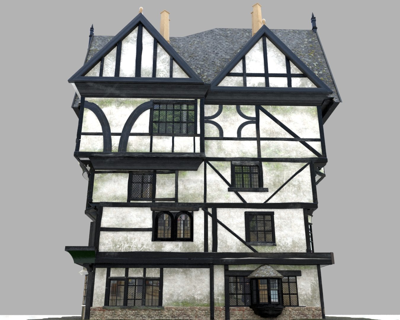 3D Tudor House Medium Model - TurboSquid 1916070