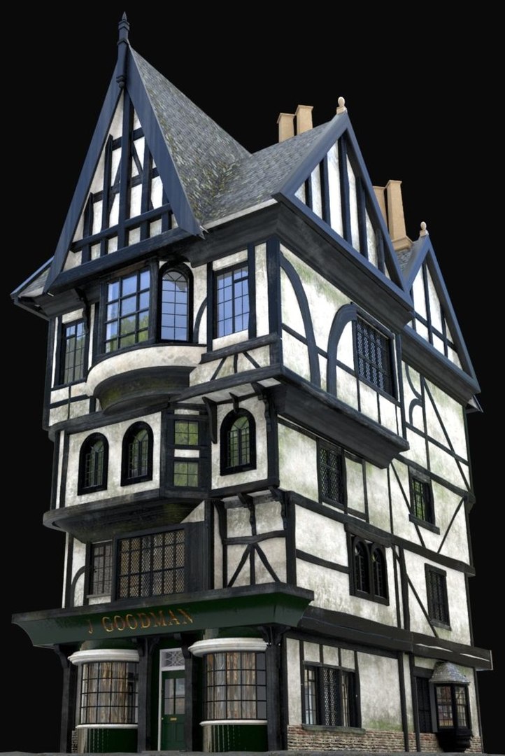 3D Tudor House Medium Model - TurboSquid 1916070