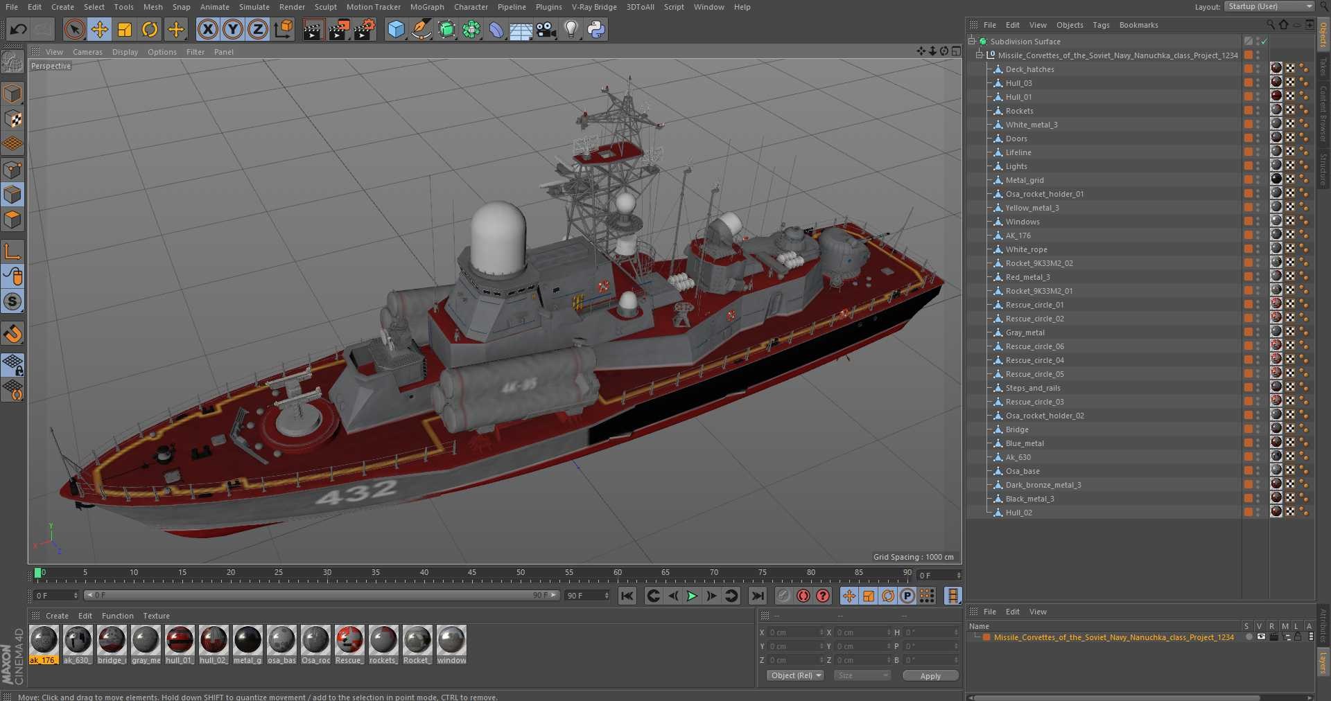 Naval Missile Cruiser Warship Nanuchka Class Project 1234 Model ...