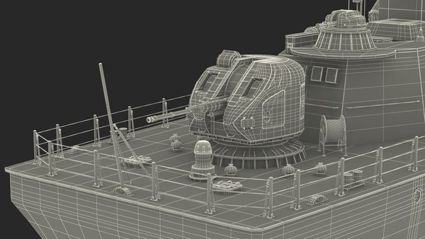 3D модель Военный ракетный крейсер проекта 1234 класса «Нанучка ...