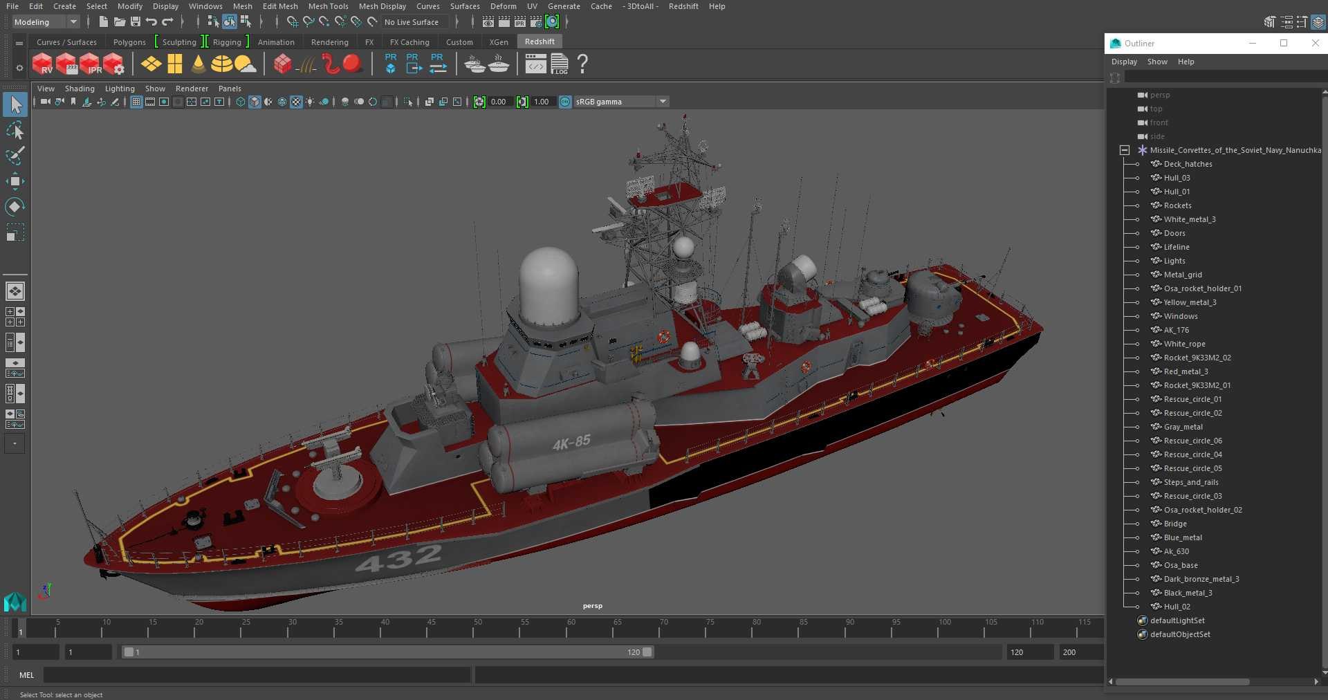 Naval Missile Cruiser Warship Nanuchka Class Project 1234 Model ...