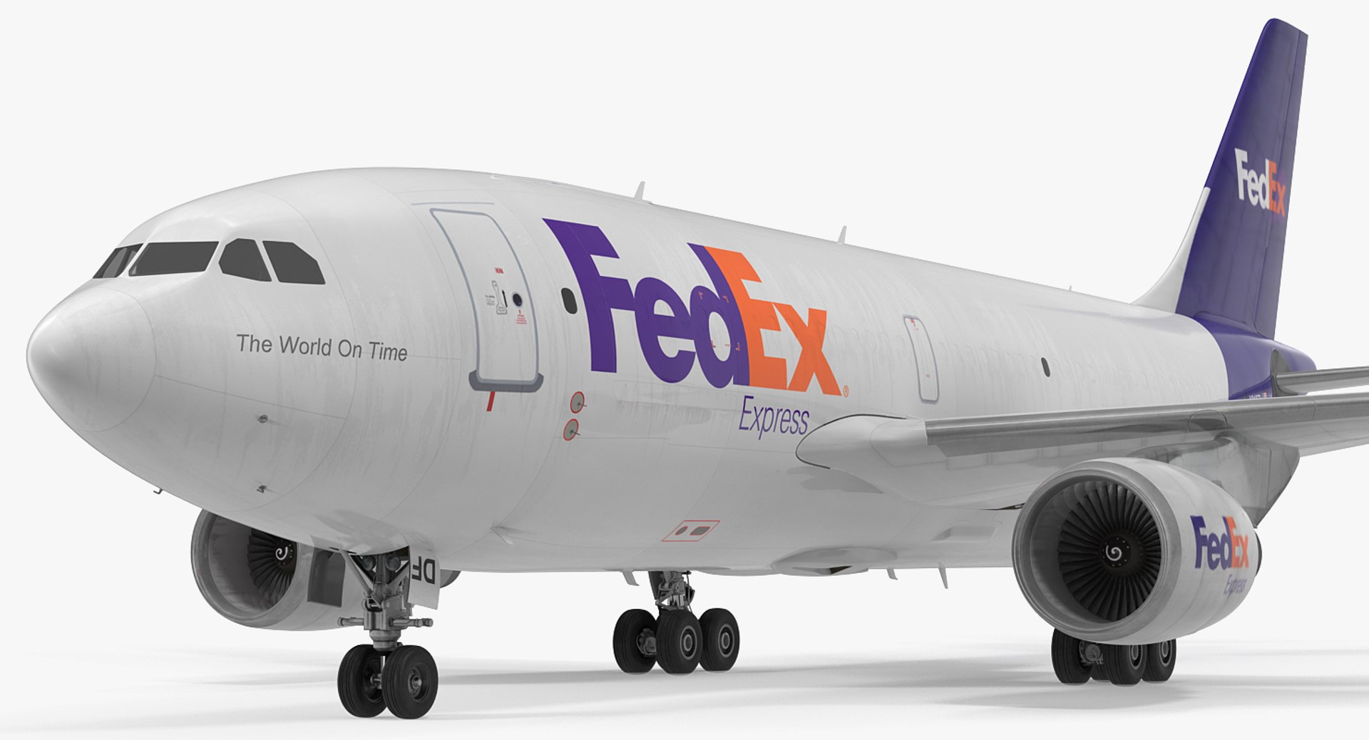 airbus cargo aircraft fedex 3d model