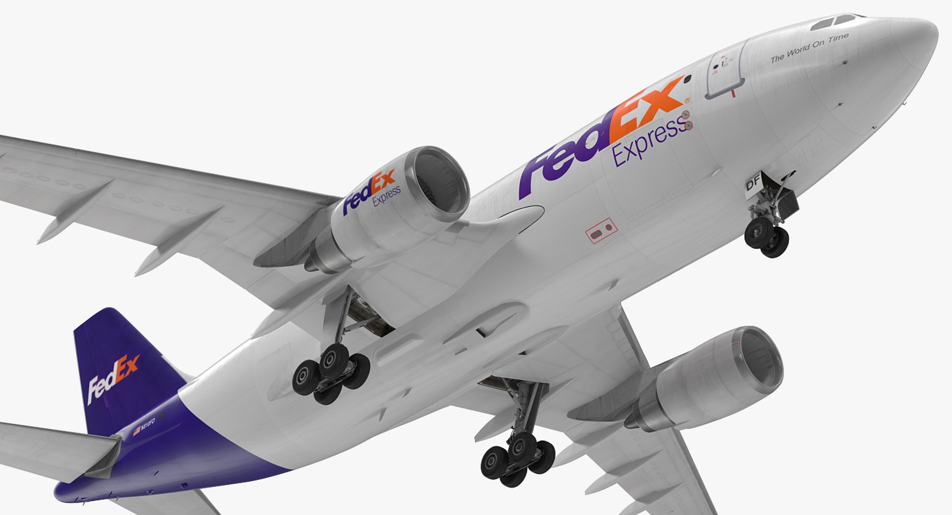 airbus cargo aircraft fedex 3d model