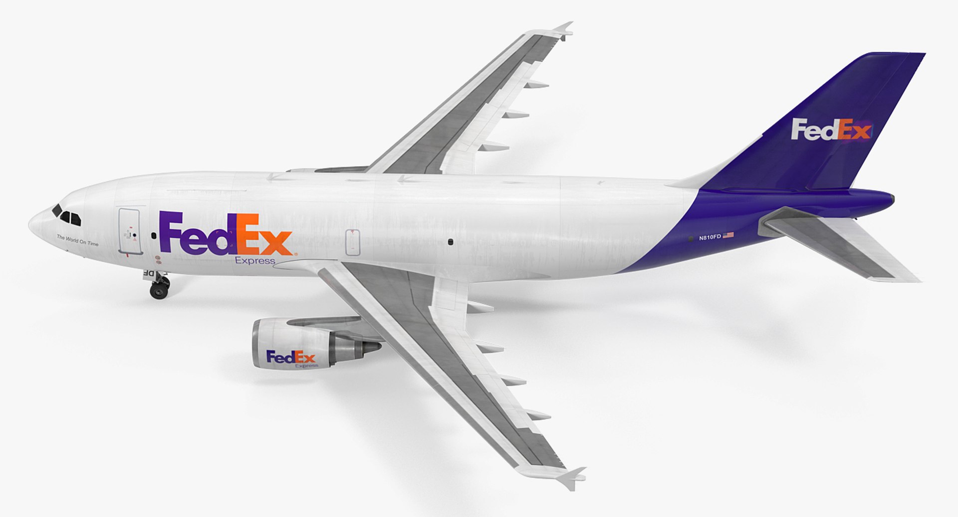 airbus cargo aircraft fedex 3d model