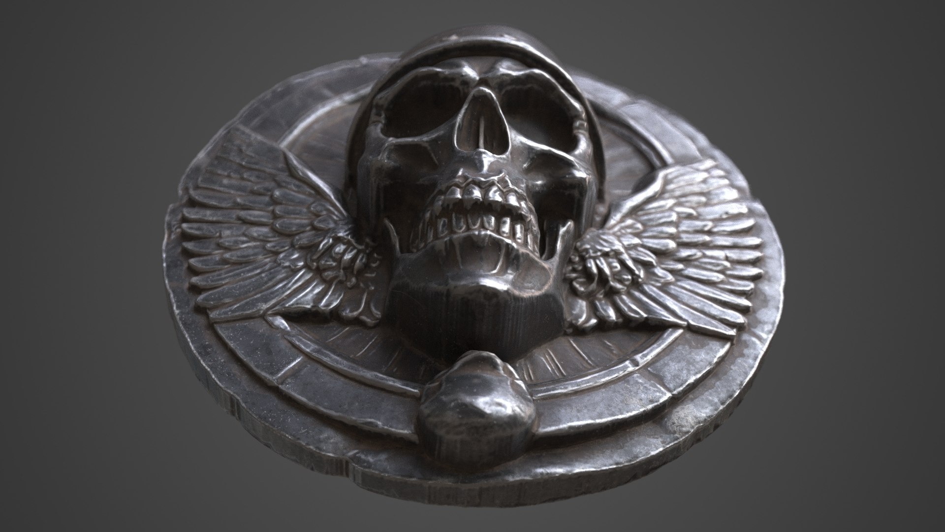 Skull Emblem 1 Textured 3D Model - TurboSquid 2223253