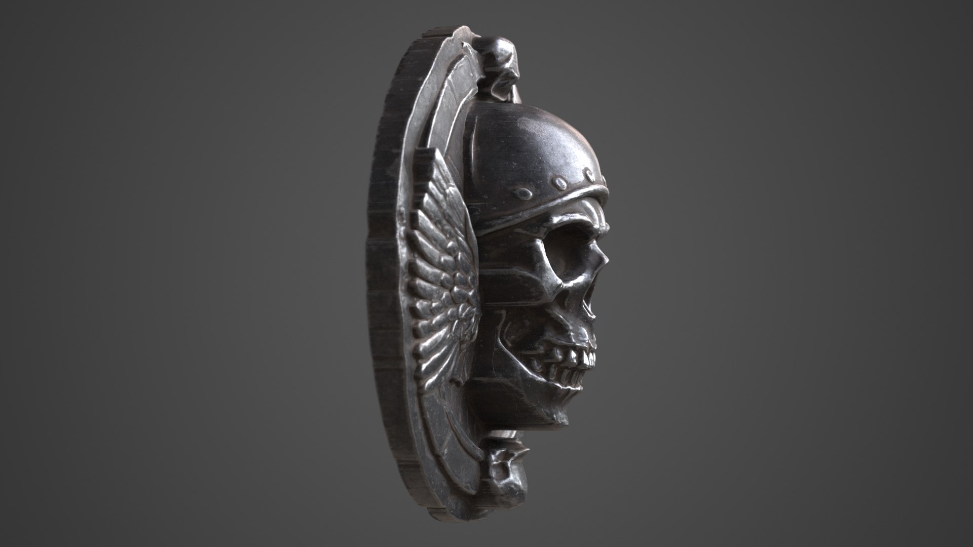 Skull Emblem 1 Textured 3D Model - TurboSquid 2223253