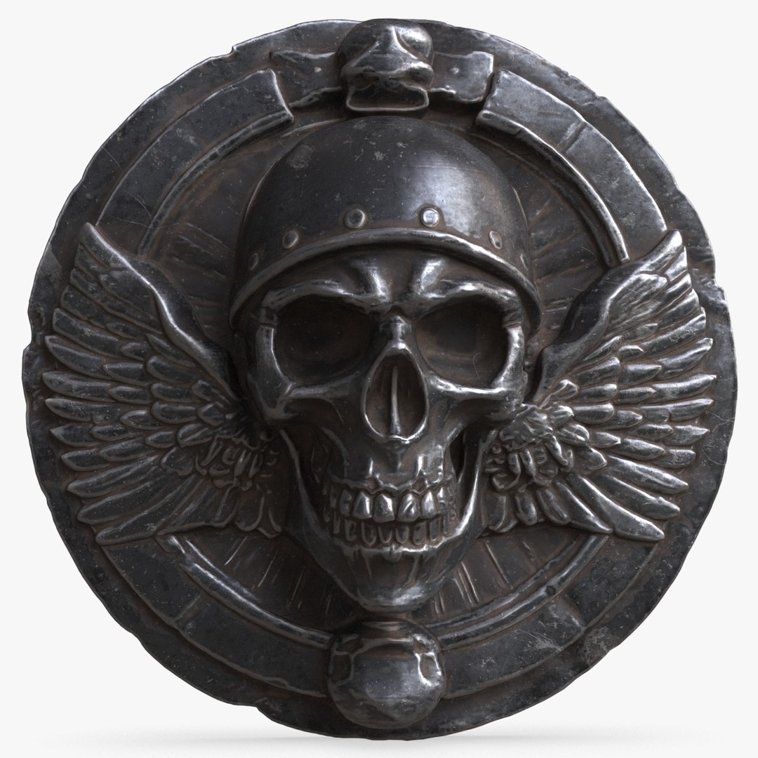 Skull Emblem 1 Textured 3D Model - TurboSquid 2223253