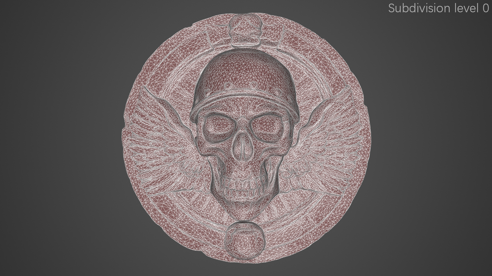 Skull Emblem 1 Textured 3D Model - TurboSquid 2223253
