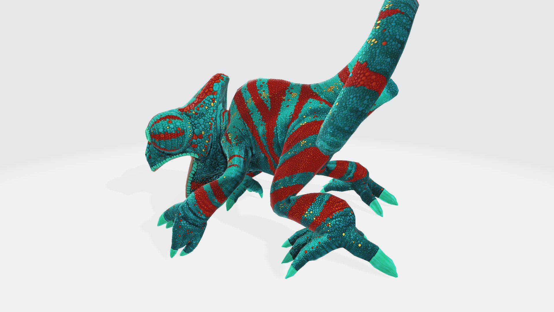 Crouched Chameleon 3D Model - TurboSquid 2402399