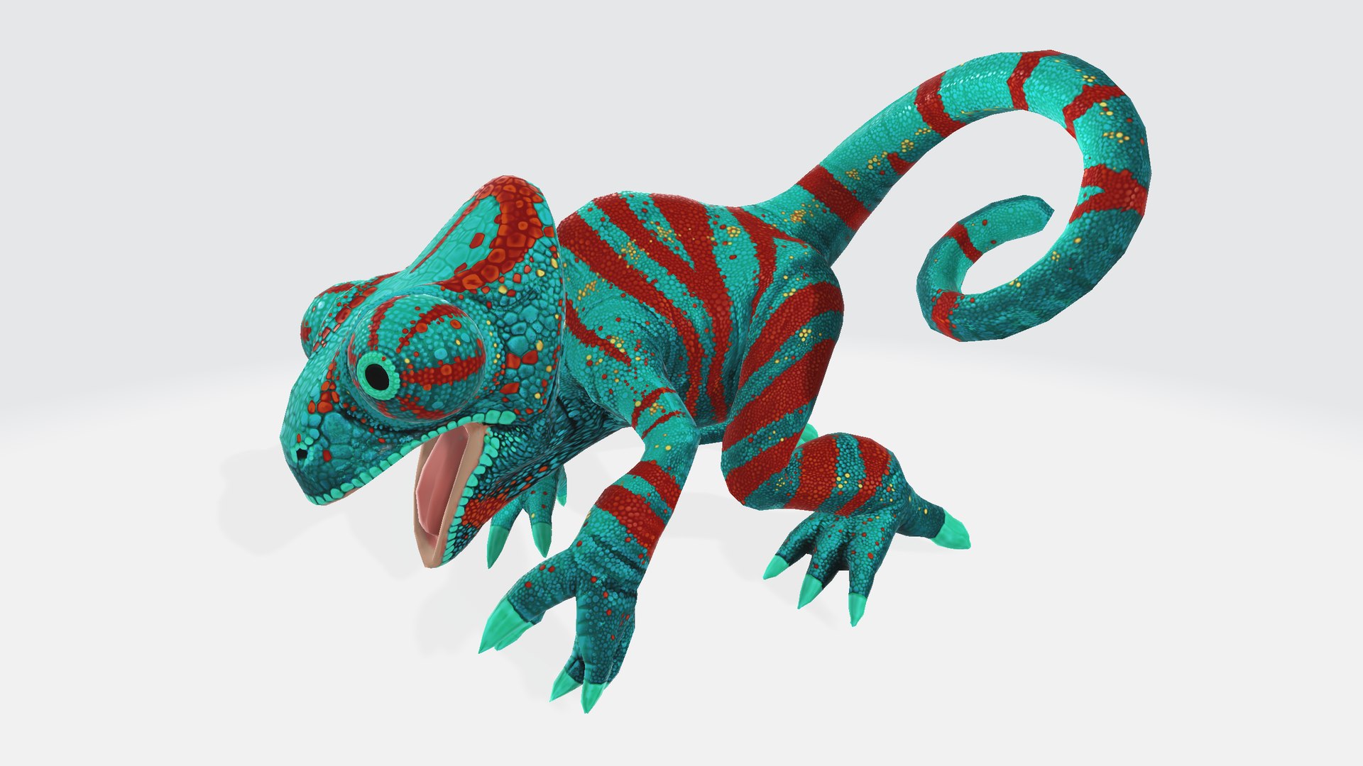 Crouched Chameleon 3D Model - TurboSquid 2402399