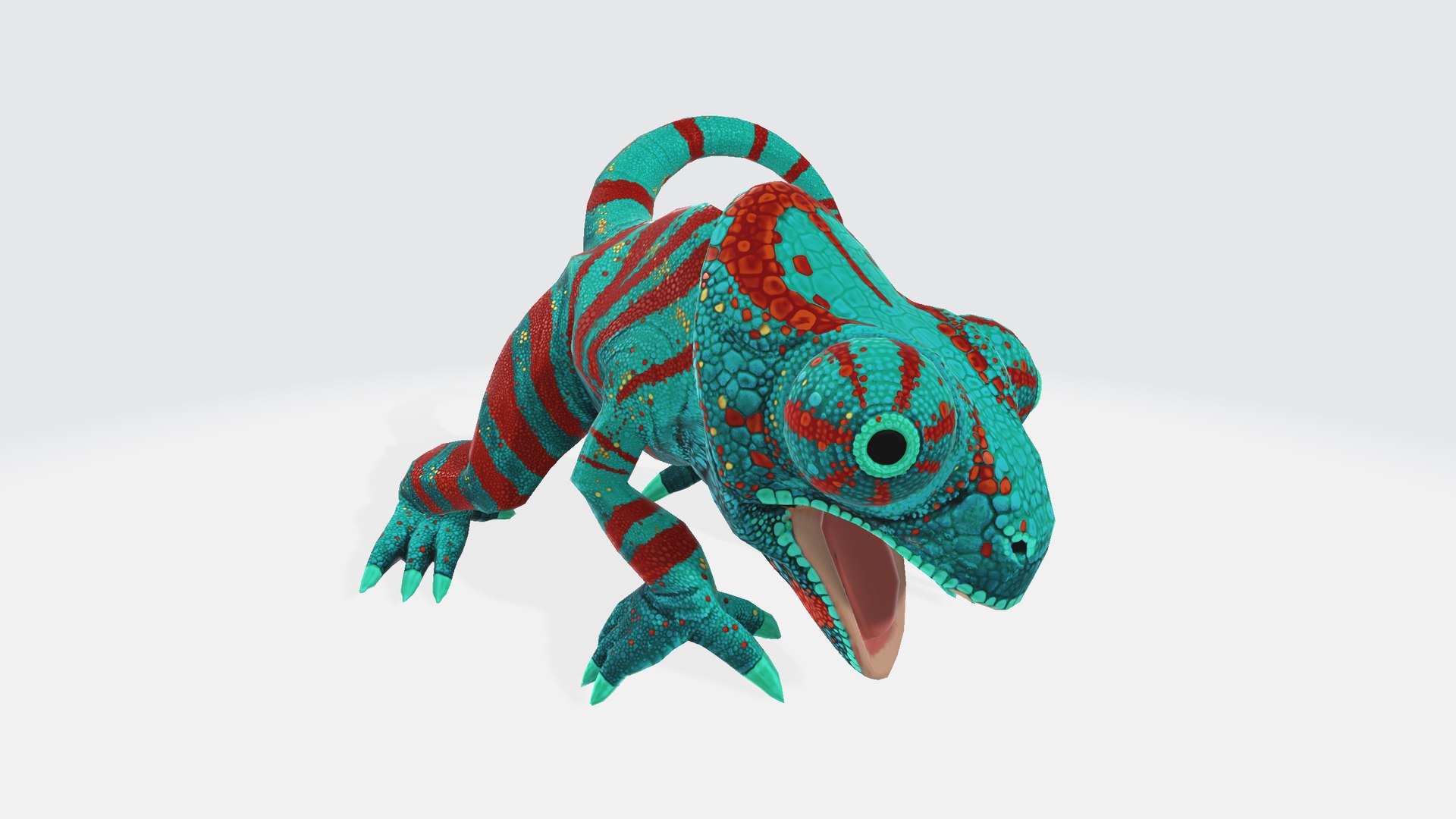 Crouched Chameleon 3D Model - TurboSquid 2402399