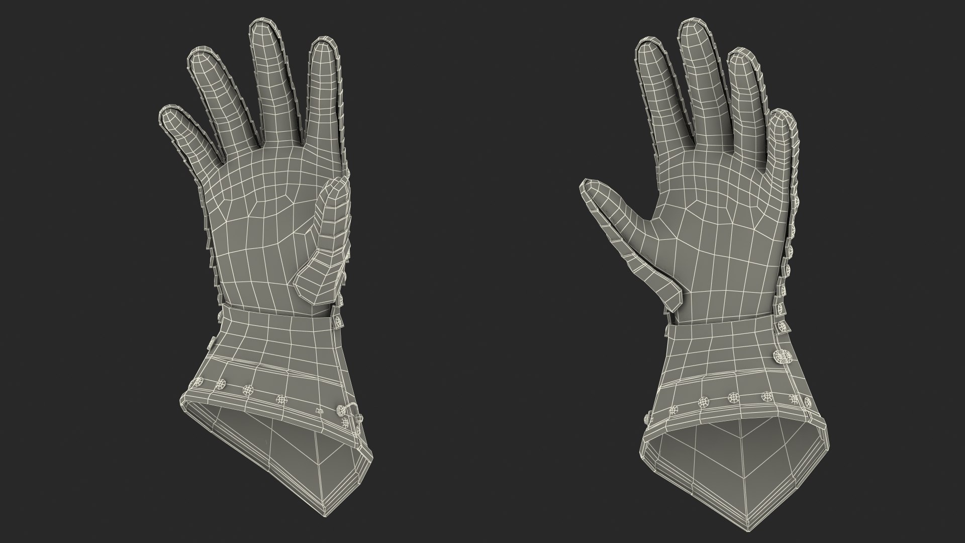 Medieval Knight Black Gold Armor Gauntlets 3D model - TurboSquid 1832665