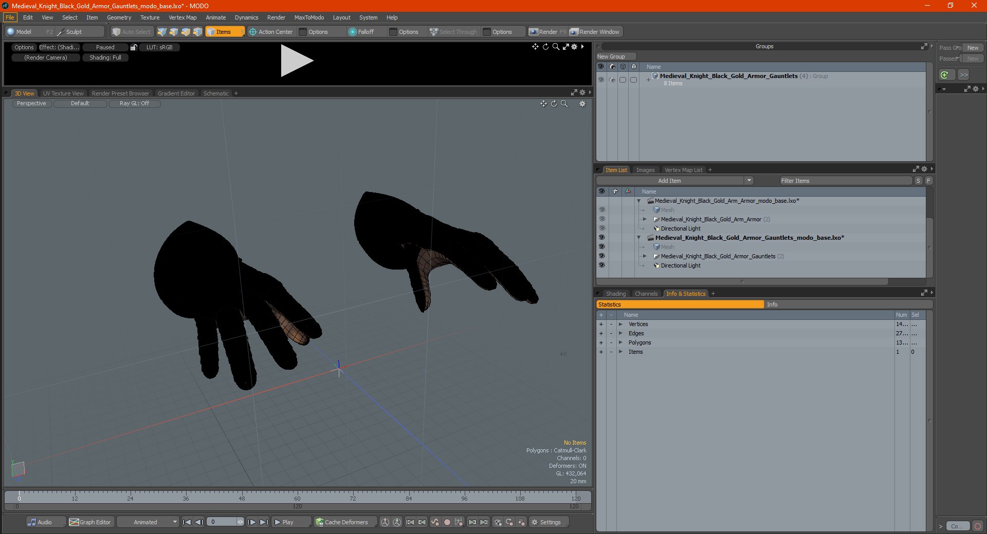 Medieval Knight Black Gold Armor Gauntlets 3D Model - TurboSquid 1832665