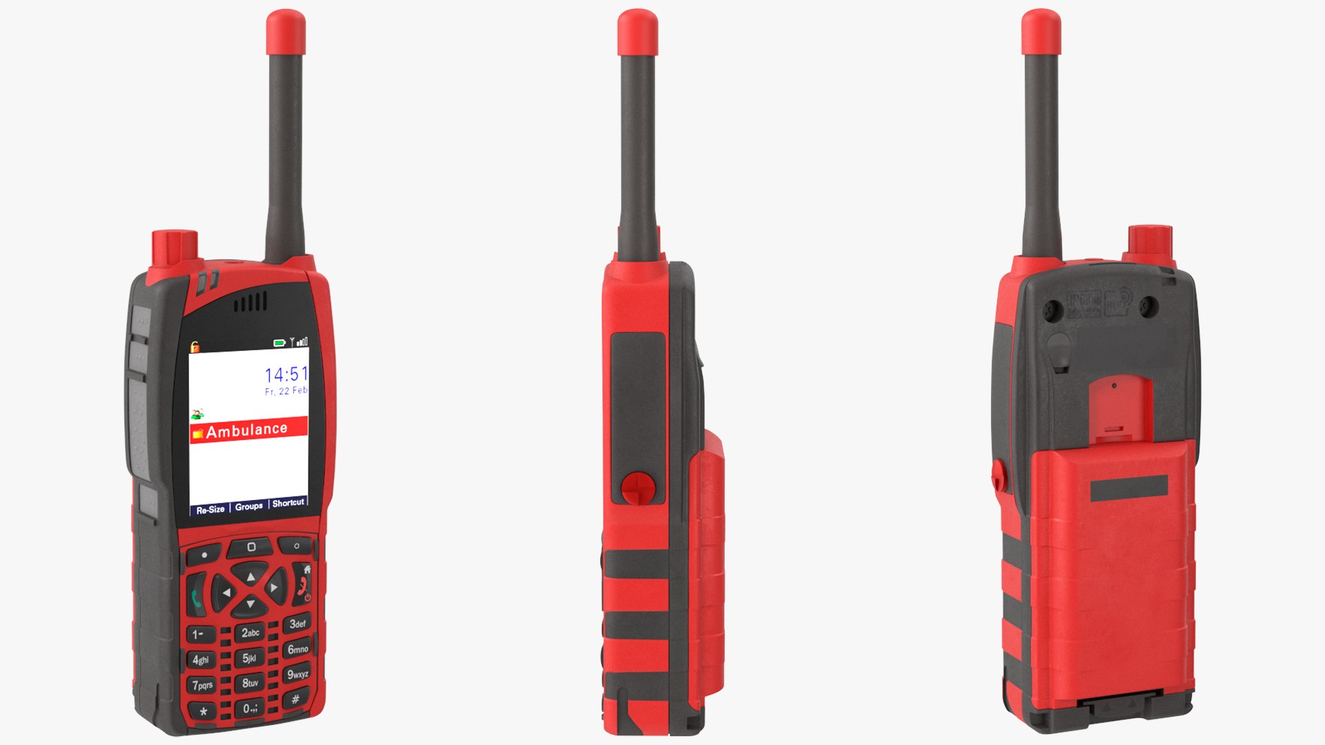 3D Emergency Gear Box With Radio Flashlight GPS Red Model - TurboSquid ...