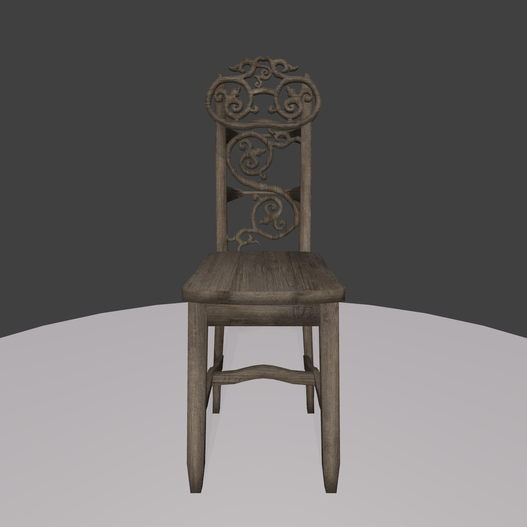 Chair Gothic 3D Model - TurboSquid 1202903