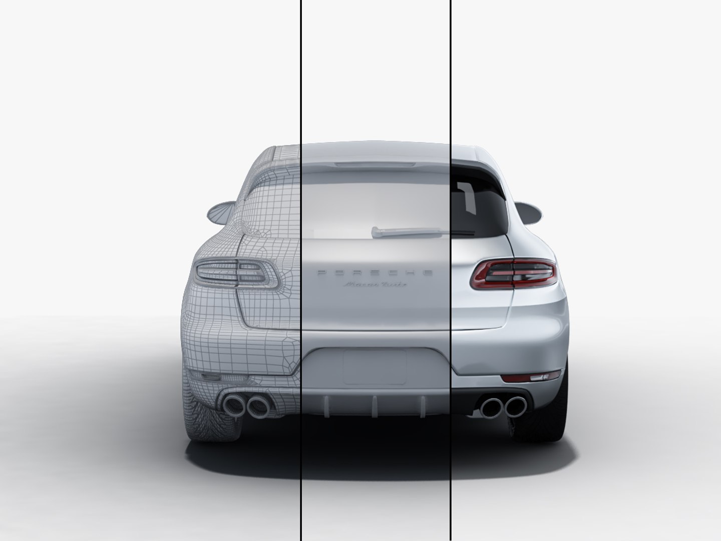 3d porsche macan turbo model