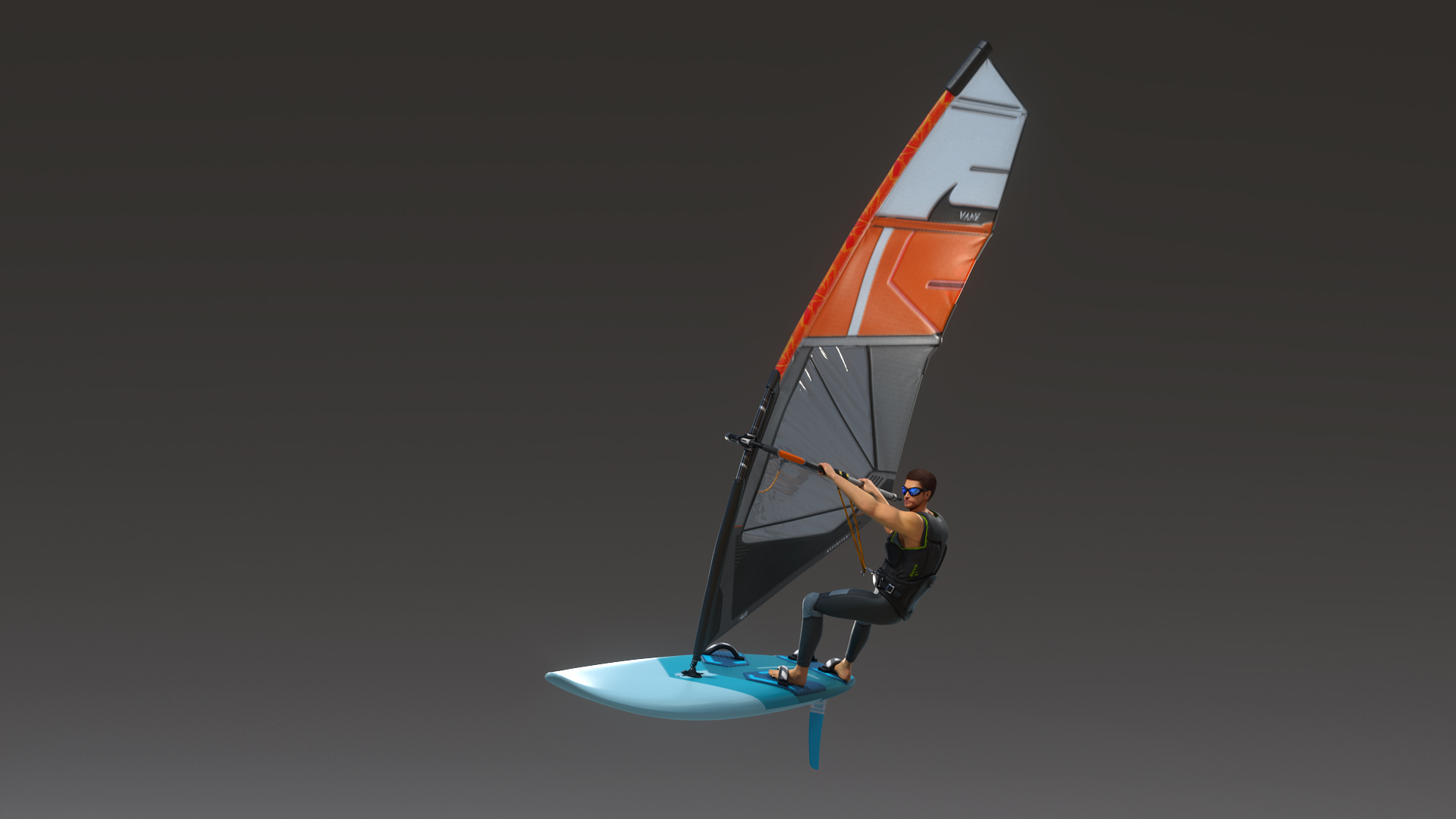 3D Male Windsurfer Animated HQ - TurboSquid 2075116