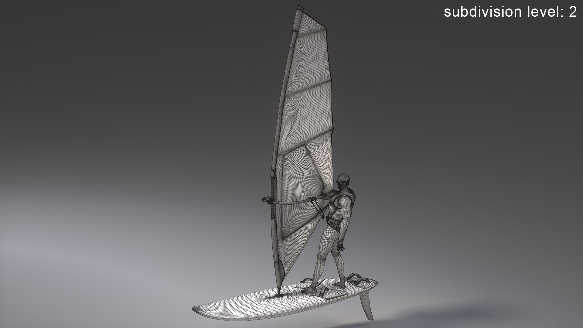 3D Male Windsurfer Animated HQ - TurboSquid 2075116