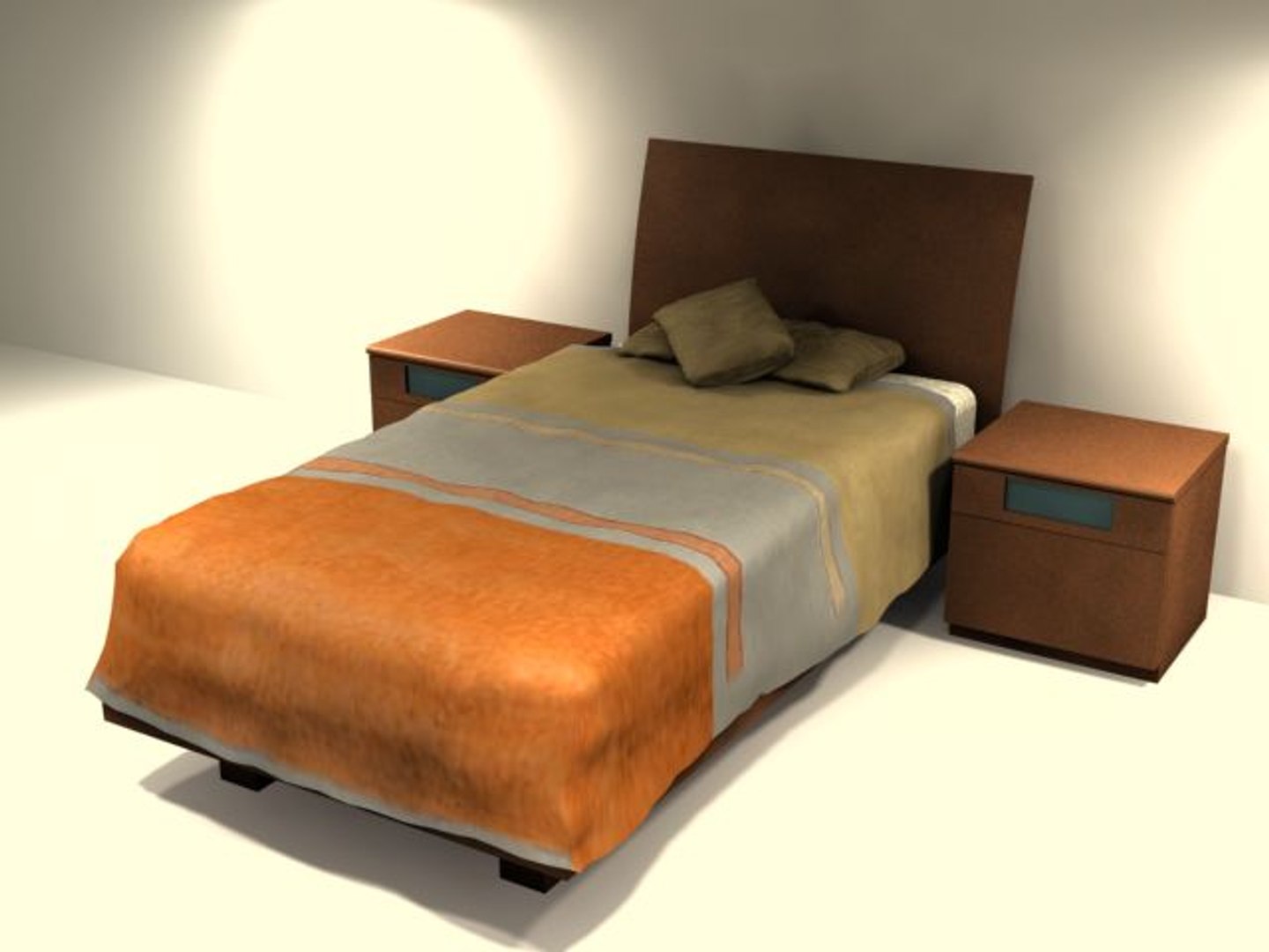 3d Model Single Bed
