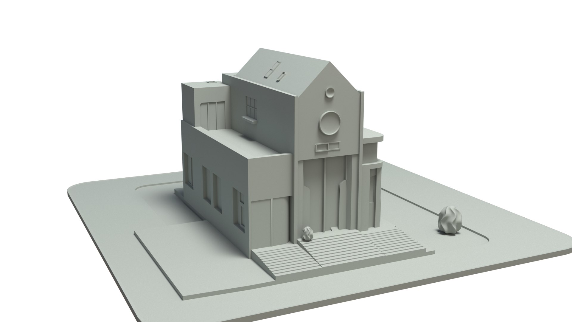 Cartoon Buildings Church Beautiful And Lovely Church Models 3D ...