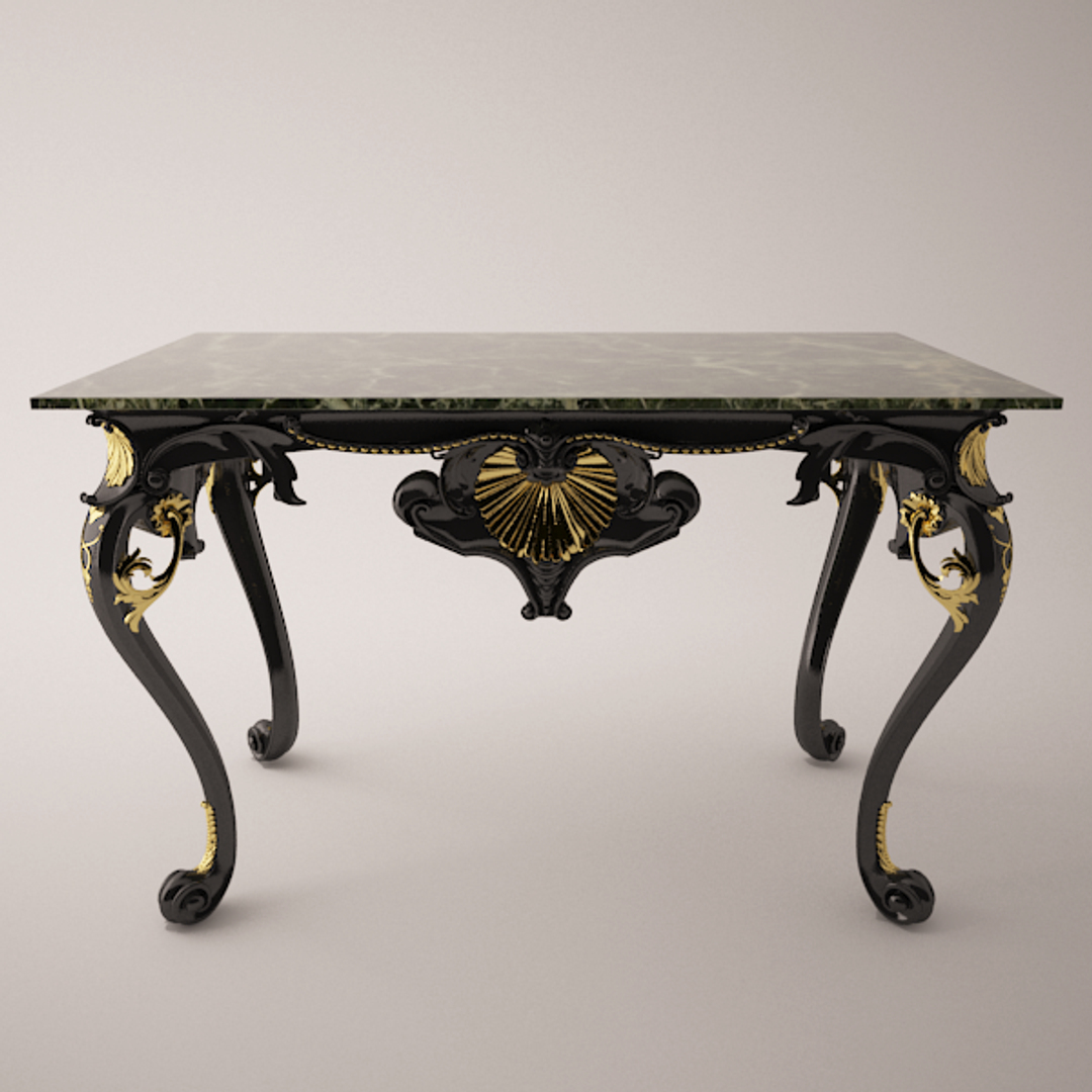 Table Rococo 3d Model