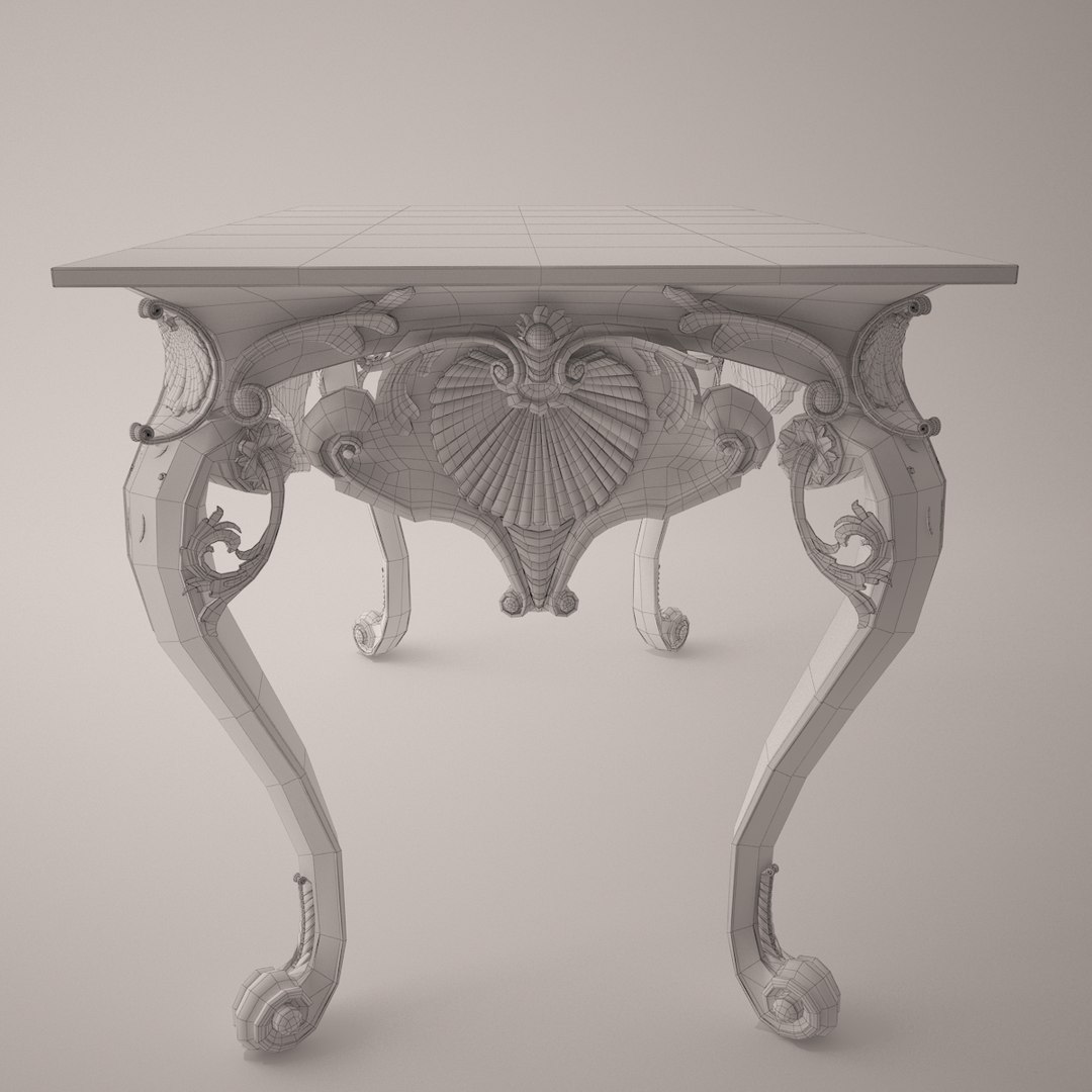 Table Rococo 3d Model