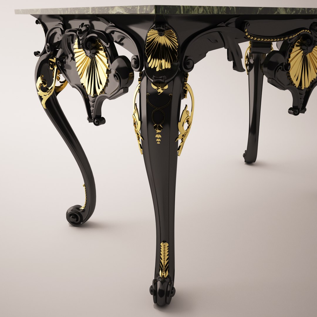 Table Rococo 3d Model