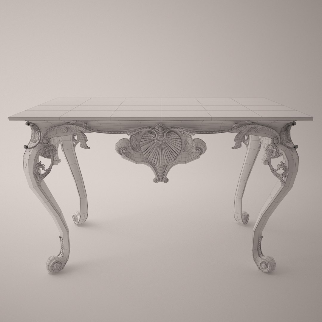 Table Rococo 3d Model