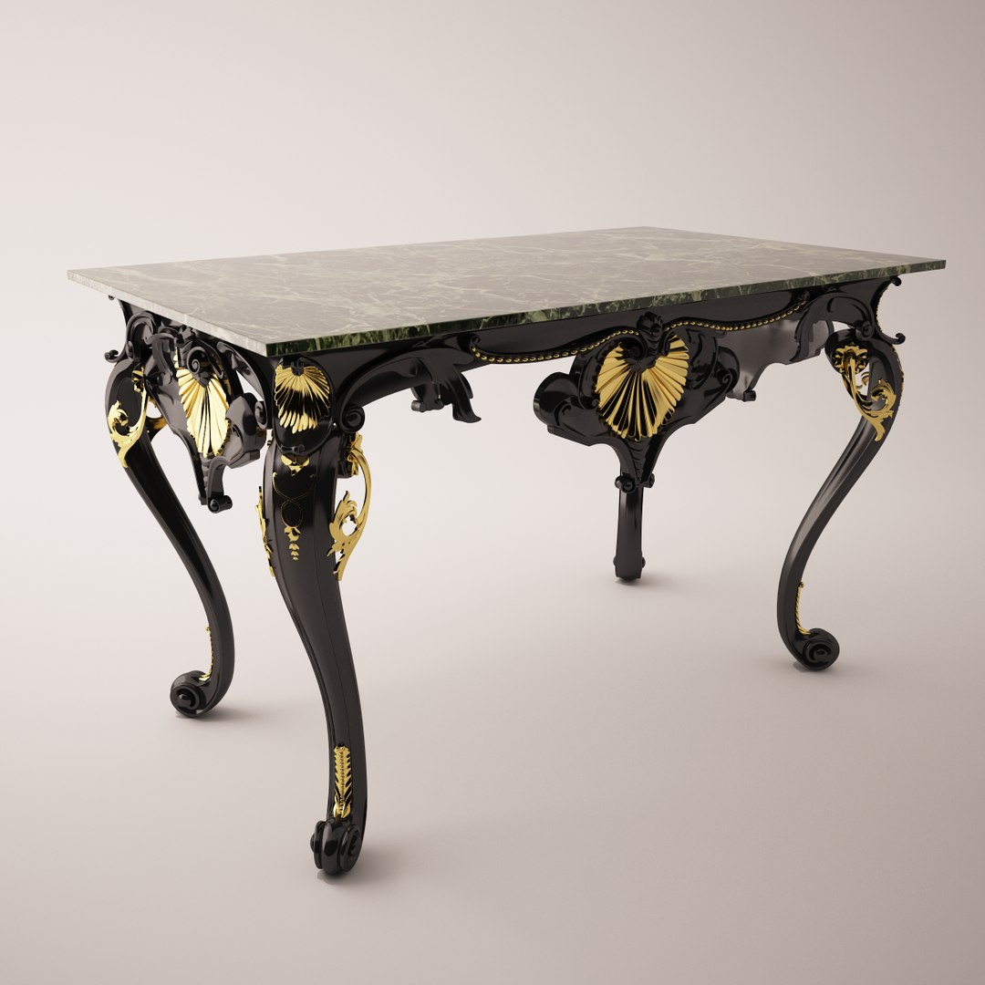 Table Rococo 3d Model