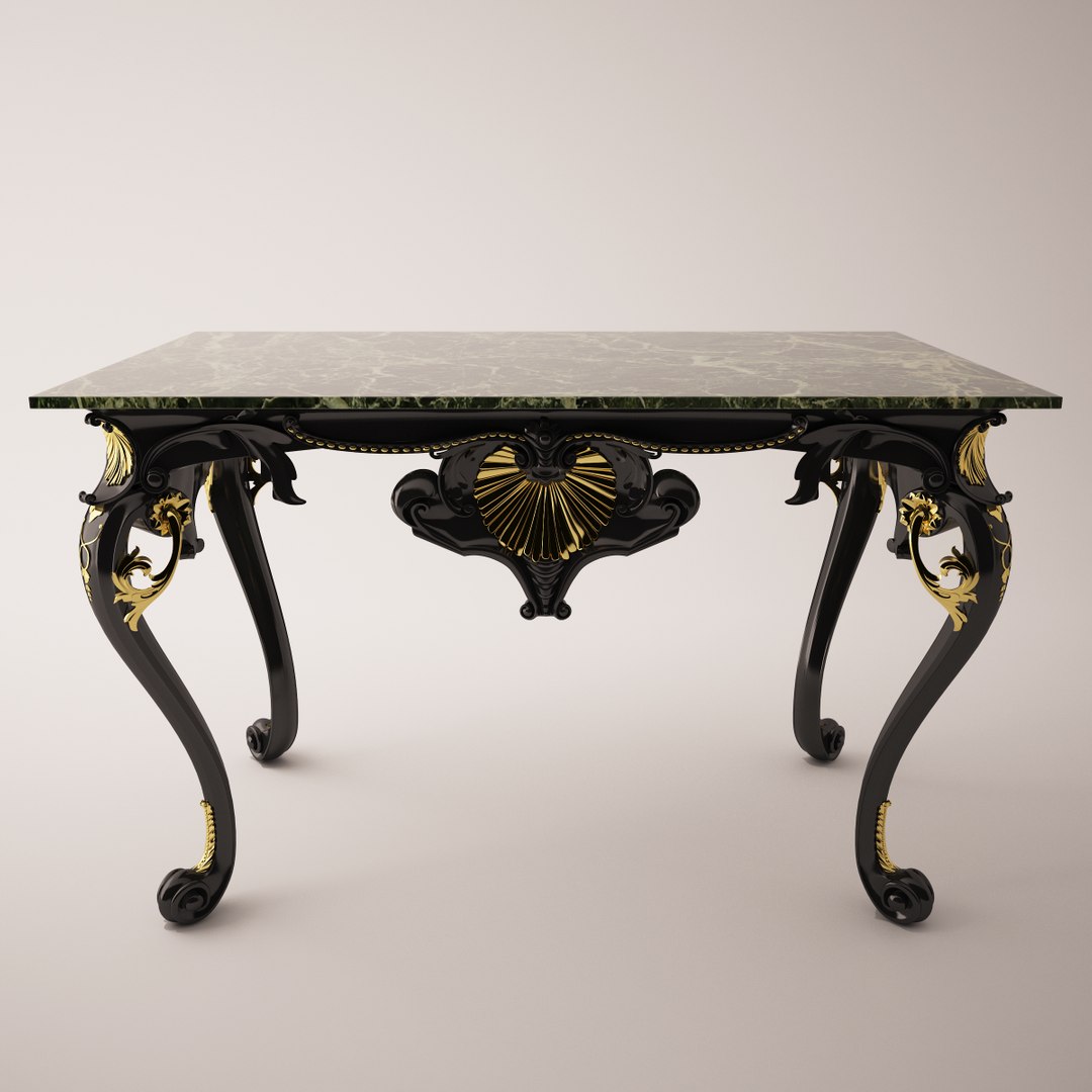 Table Rococo 3d Model