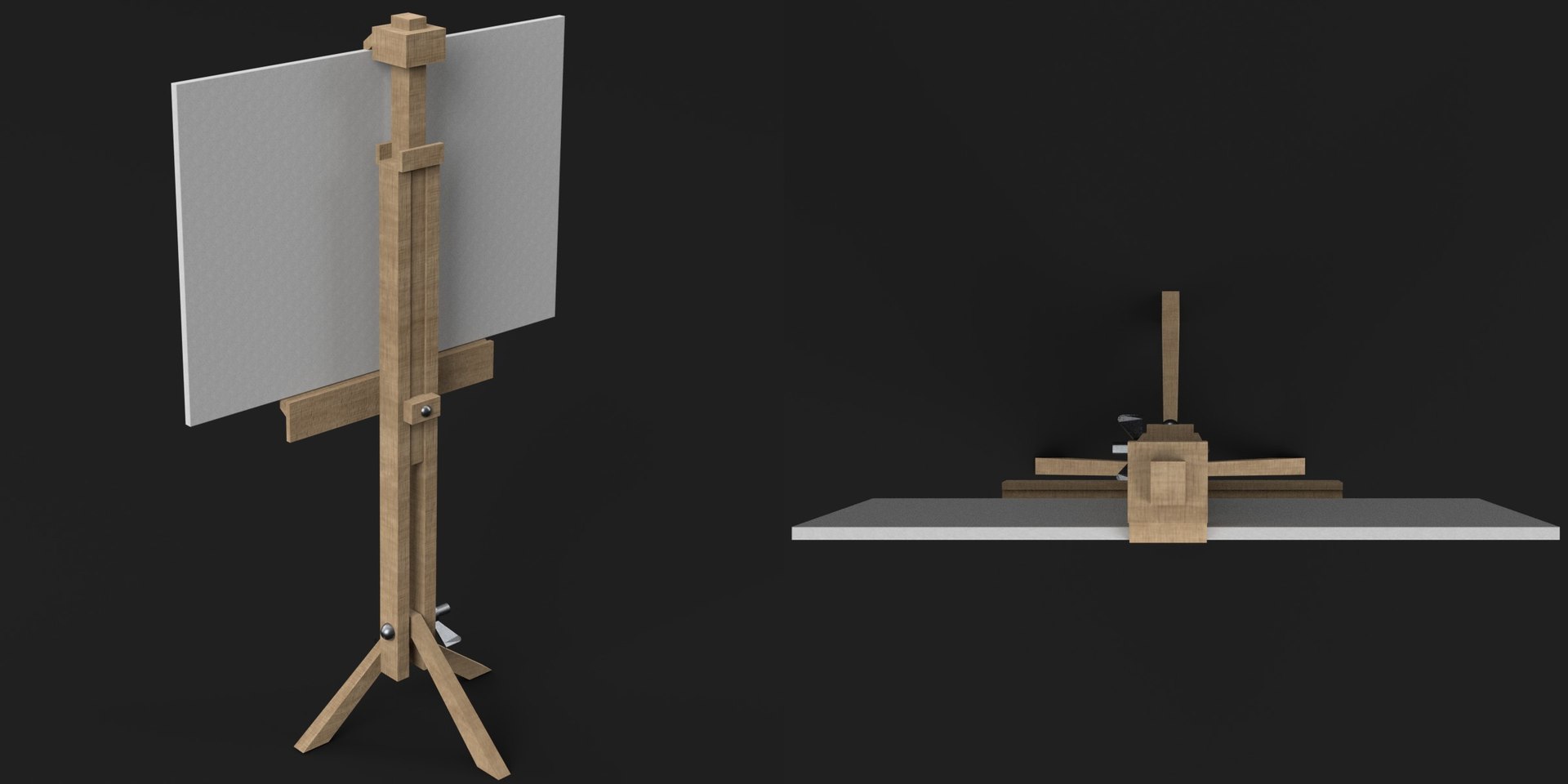 3d Drawing Canvas Tripod Model