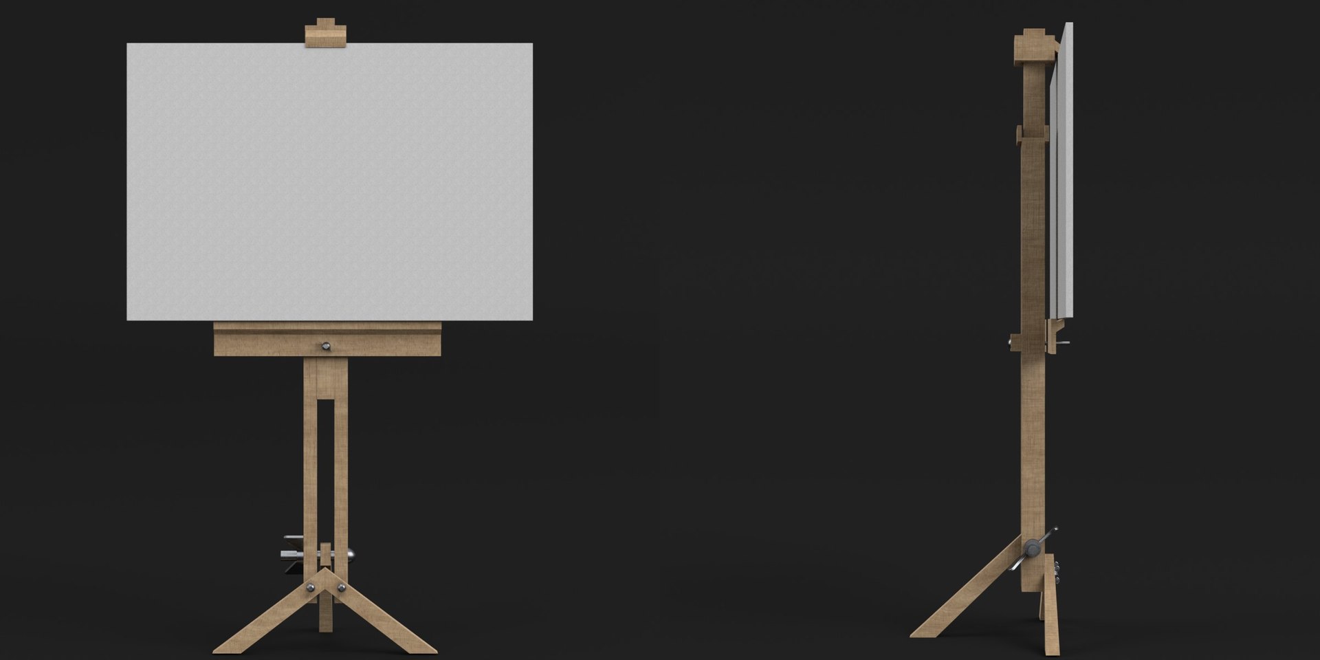 3d Drawing Canvas Tripod Model