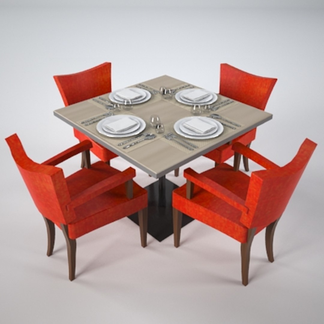 Restaurant Table 3d Max