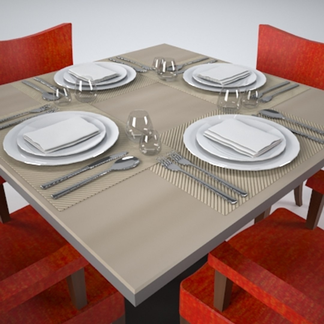 Restaurant Table 3d Max