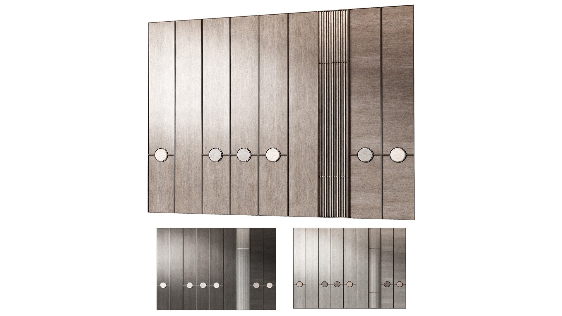 Modular Wall Panels 3 Wood Color Options 3D Model - TurboSquid 2252431