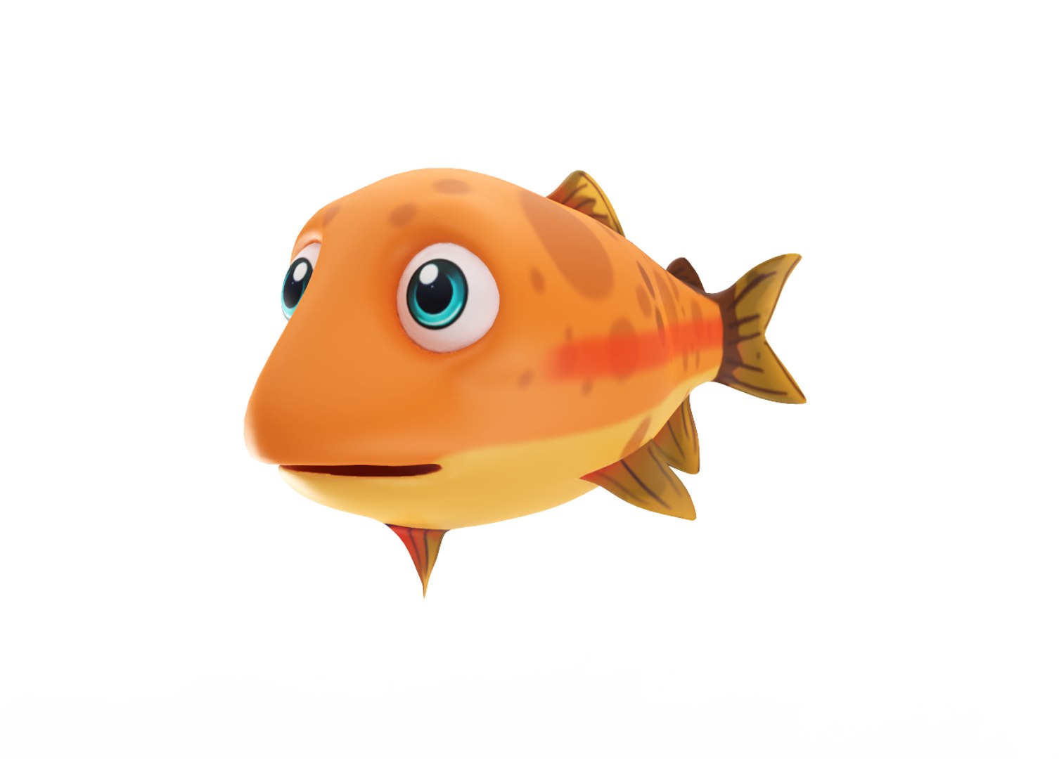 3D Rainbow Trout Fish Toon Model - TurboSquid 1586056